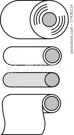 Toilet paper with core - Stock Illustration [57436114] - PIXTA