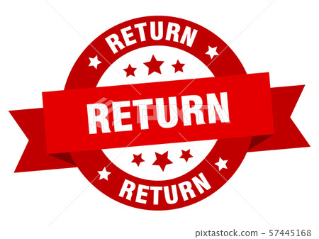 return ribbon. return round red sign. return - Stock Illustration ...
