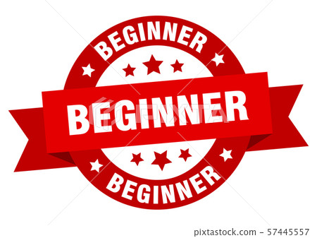 beginner ribbon. beginner round red sign. beginner - Stock Illustration ...