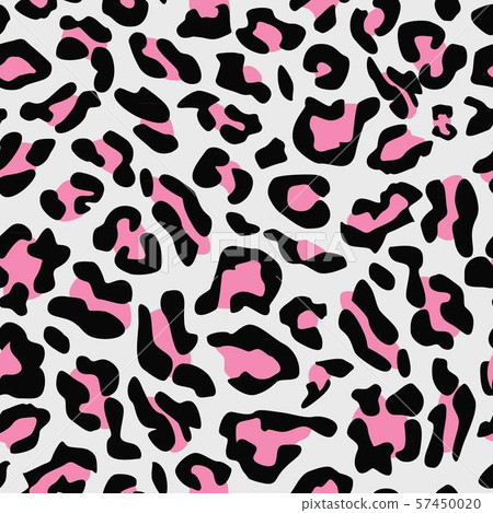 Seamless pink leopard texture pattern. - Stock Illustration [57450020 ...