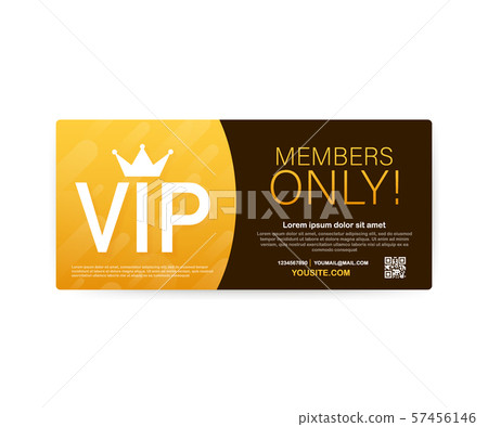 Vip club cards, Members Only Gold ribbon, label. - Stock Illustration ...
