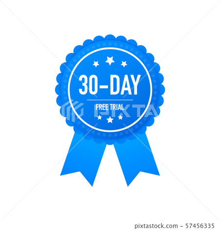 30 days free trial label, badge, sticker. Software - Stock Illustration ...