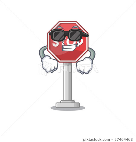 Super cool sign stop cartoon side street mascot - Stock Illustration ...