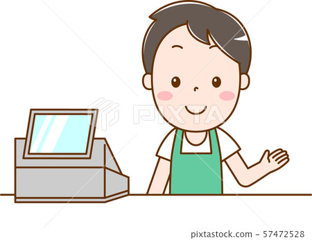 收銀員-插圖素材 [57472528] - PIXTA圖庫