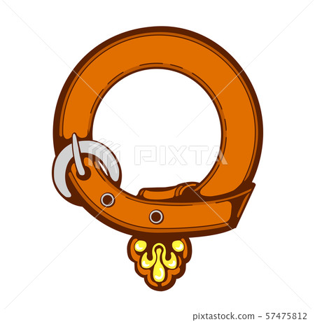 Vintage Belt Circle Illustration (Character... - Stock Illustration ...
