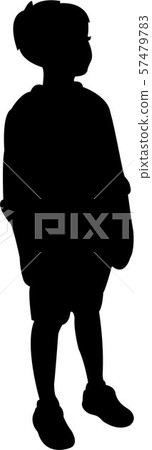 a boy body silhouette vector - Stock Illustration [57479783] - PIXTA