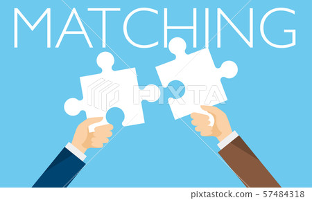 Business matching puzzle image, vector... - Stock Illustration ...