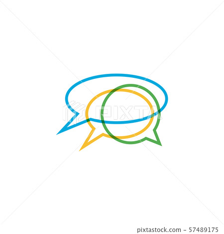 Chat graphic design template vector isolated - Stock Illustration ...