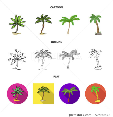 Isolated object of tree and summer symbol.... - Stock Illustration ...