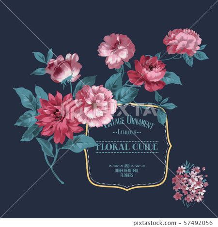 Stylish hand drawn floral and poster design - Stock Illustration ...