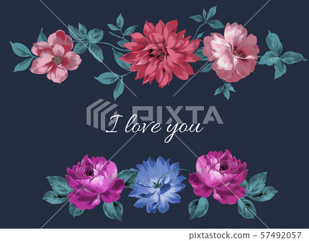 Stylish hand drawn floral and poster design - Stock Illustration ...