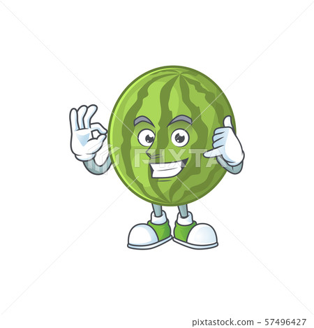Call me watermelon character mascot for symbol... - Stock Illustration ...