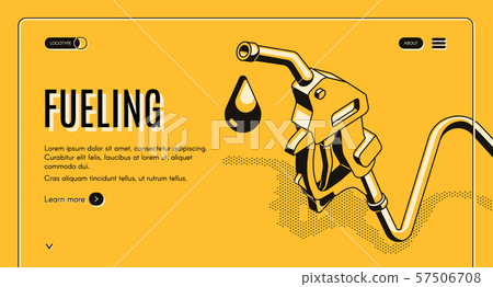 Fueling stations network website template - Stock Illustration ...