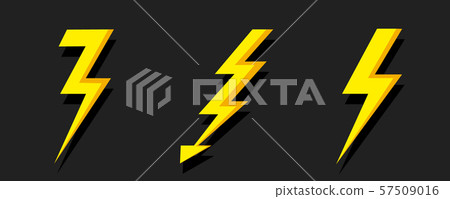 Lighting Flash Icon isolated. - Stock Illustration [57509016] - PIXTA