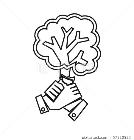 Tree handshake Commitment Teamwork Together - Stock Illustration ...