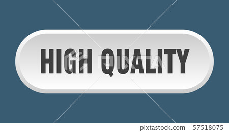 high quality button. high quality rounded white - Stock Illustration ...