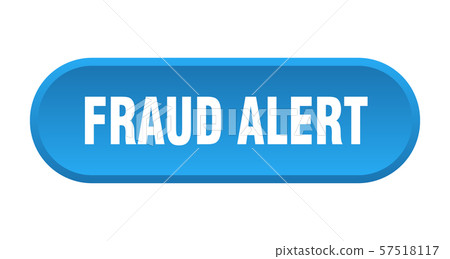 fraud alert button. fraud alert rounded blue sign. - Stock Illustration ...