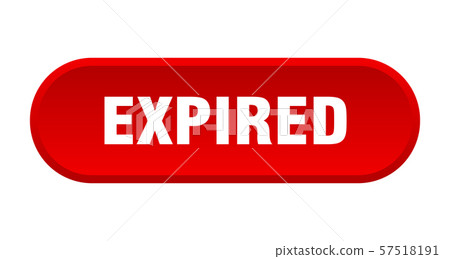 expired button. expired rounded red sign. expired - Stock Illustration ...