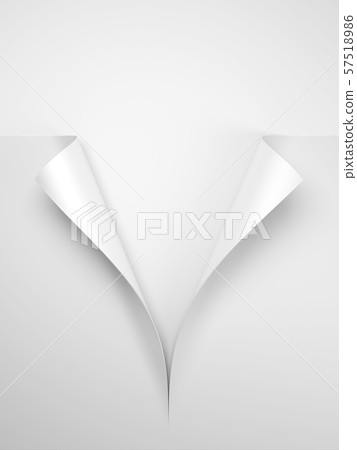 paper with the curled corner, 3d rendering - Stock Illustration ...