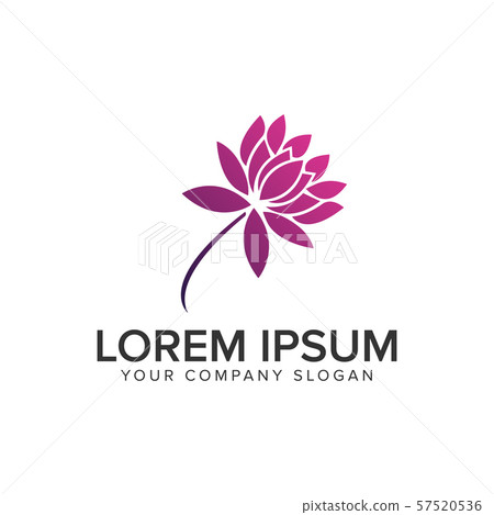 lilly flower logo design concept template. fully-插圖素材 [57520536] - PIXTA圖庫