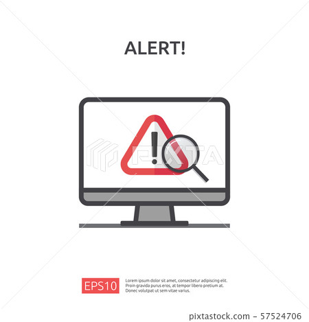 attention warning attacker alert sign with - Stock Illustration ...