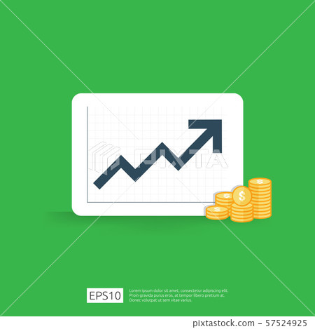 increase arrow statistic graph for business profit - Stock Illustration ...