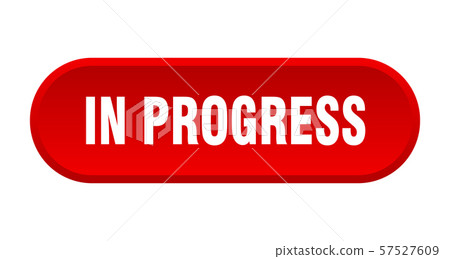in progress button. in progress rounded red sign. - Stock Illustration ...