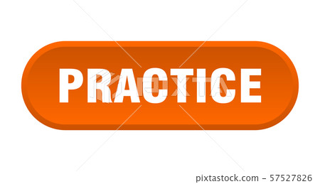 practice button. practice rounded orange sign. - Stock Illustration ...