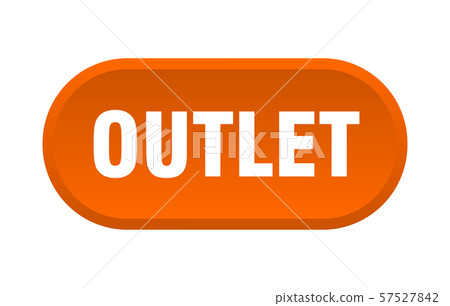 outlet button. outlet rounded orange sign. outlet - Stock Illustration ...