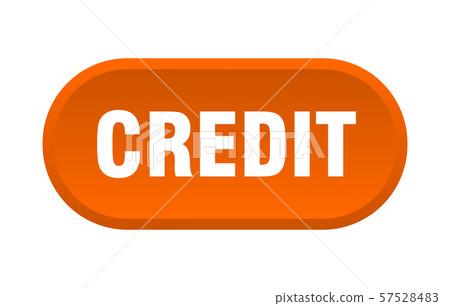 credit button. credit rounded orange sign. credit - Stock Illustration ...