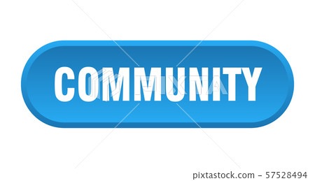 community button. community rounded blue sign. - Stock Illustration ...