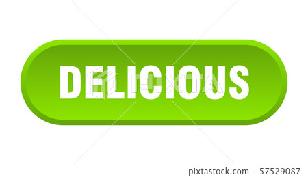 delicious button. delicious rounded green sign. - Stock Illustration ...