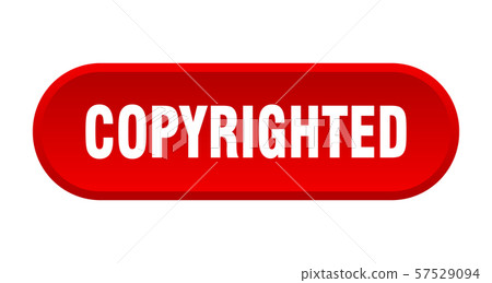 copyrighted button. copyrighted rounded red sign. - Stock Illustration ...