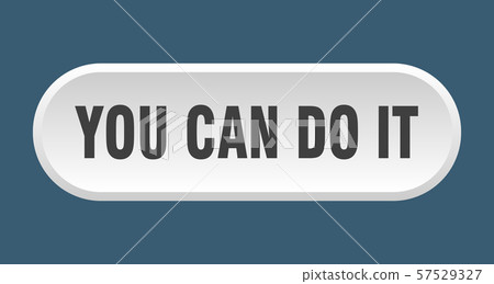 you can do it button. you can do it rounded white - Stock Illustration ...