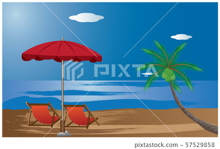 sea beach vector design - Stock Illustration [57529858] - PIXTA