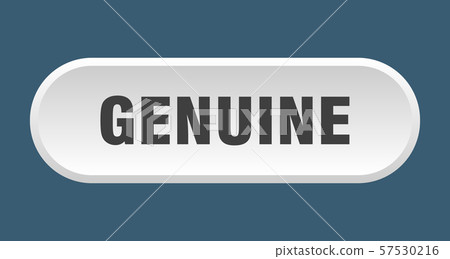 genuine button. genuine rounded white sign. - Stock Illustration ...