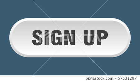 sign up button. sign up rounded white sign. sign - Stock Illustration ...