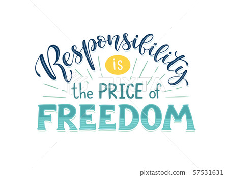 motivational poster about responsibility and - Stock Illustration ...