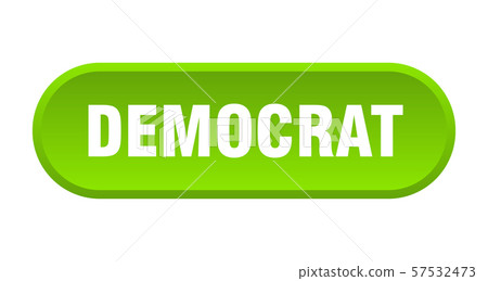 democrat button. democrat rounded green sign. - Stock Illustration ...