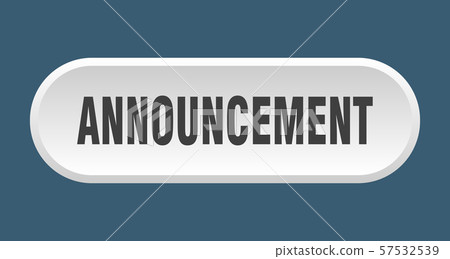 announcement button. announcement rounded white - Stock Illustration ...