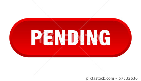pending button. pending rounded red sign. pending - Stock Illustration ...