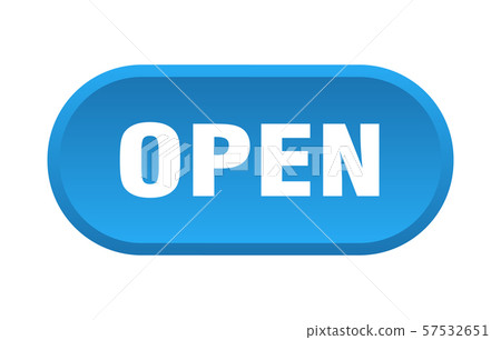 open button. open rounded blue sign. open - Stock Illustration ...