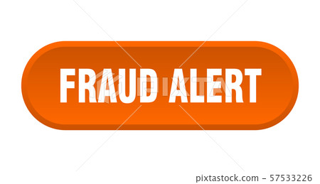 fraud alert button. fraud alert rounded orange - Stock Illustration ...
