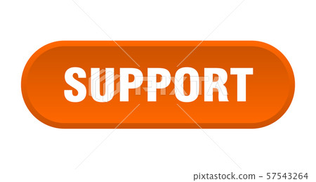 support button. support rounded orange sign. - Stock Illustration ...