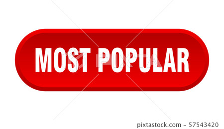 most popular button. most popular rounded red - Stock Illustration ...