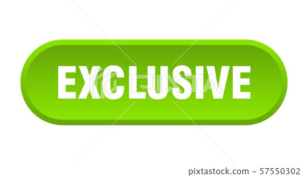 exclusive button. exclusive rounded green sign. - Stock Illustration ...