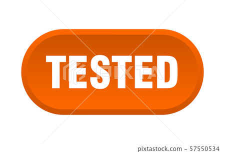 tested button. tested rounded orange sign. tested - Stock Illustration ...