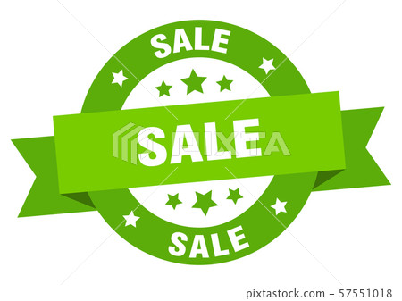 sale ribbon. sale round green sign. sale - Stock Illustration [57551018 ...