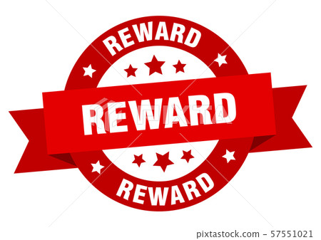 reward ribbon. reward round red sign. reward - Stock Illustration ...