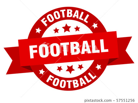 football ribbon. football round red sign. football - Stock Illustration ...